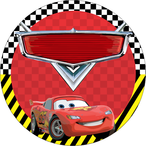 Cars Lightning McQueen Circle Logo PNG, SVG, AI Vector – Free Download