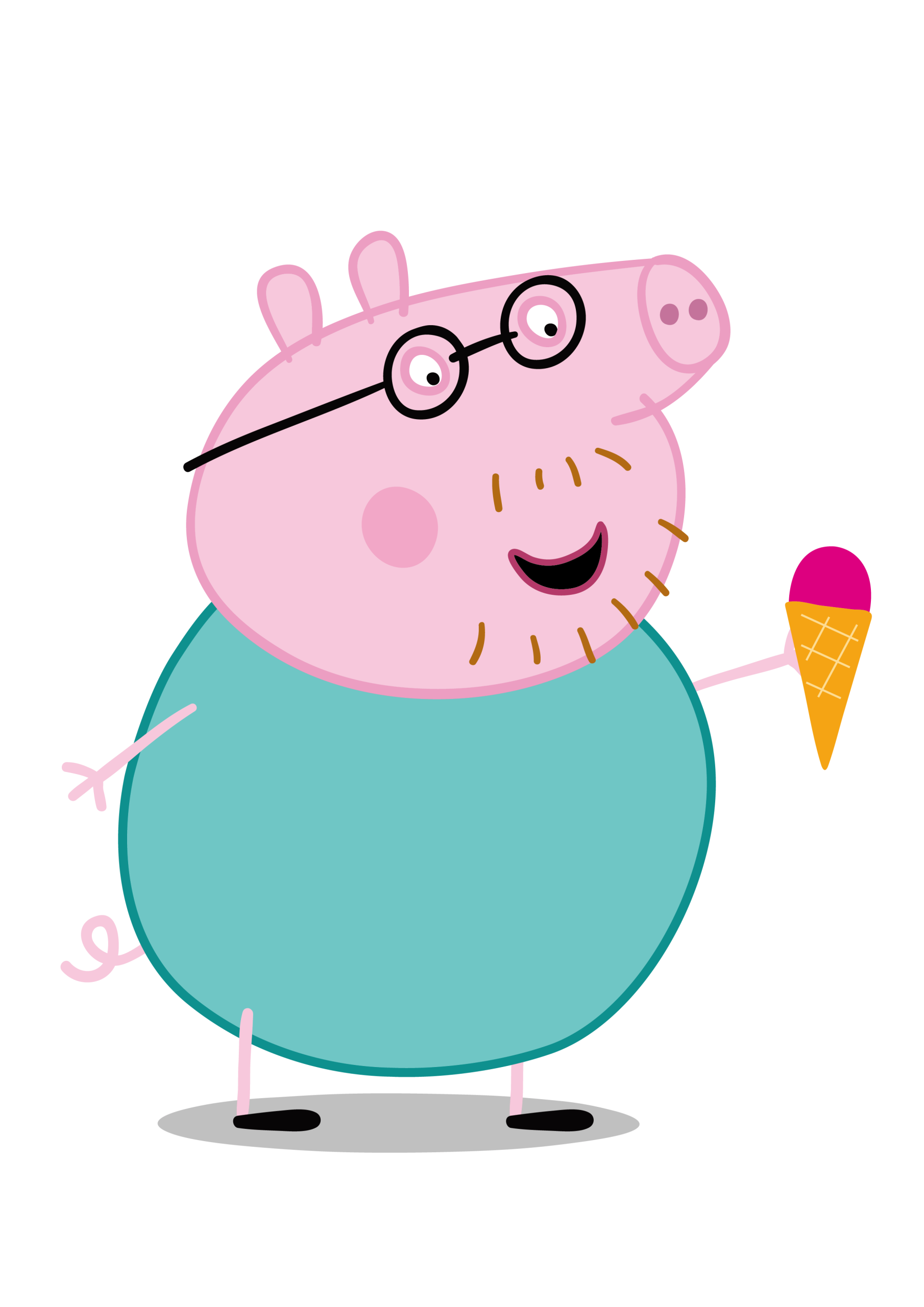 Peppa Pig Daddy Pig Ice Cream Logo PNG (Transparent) SVG AI – Free Download