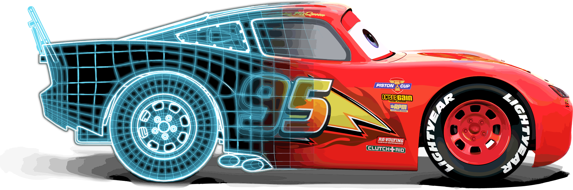 Cars Lightning McQueen 95 Logo PNG, SVG, AI Vector – Free Download