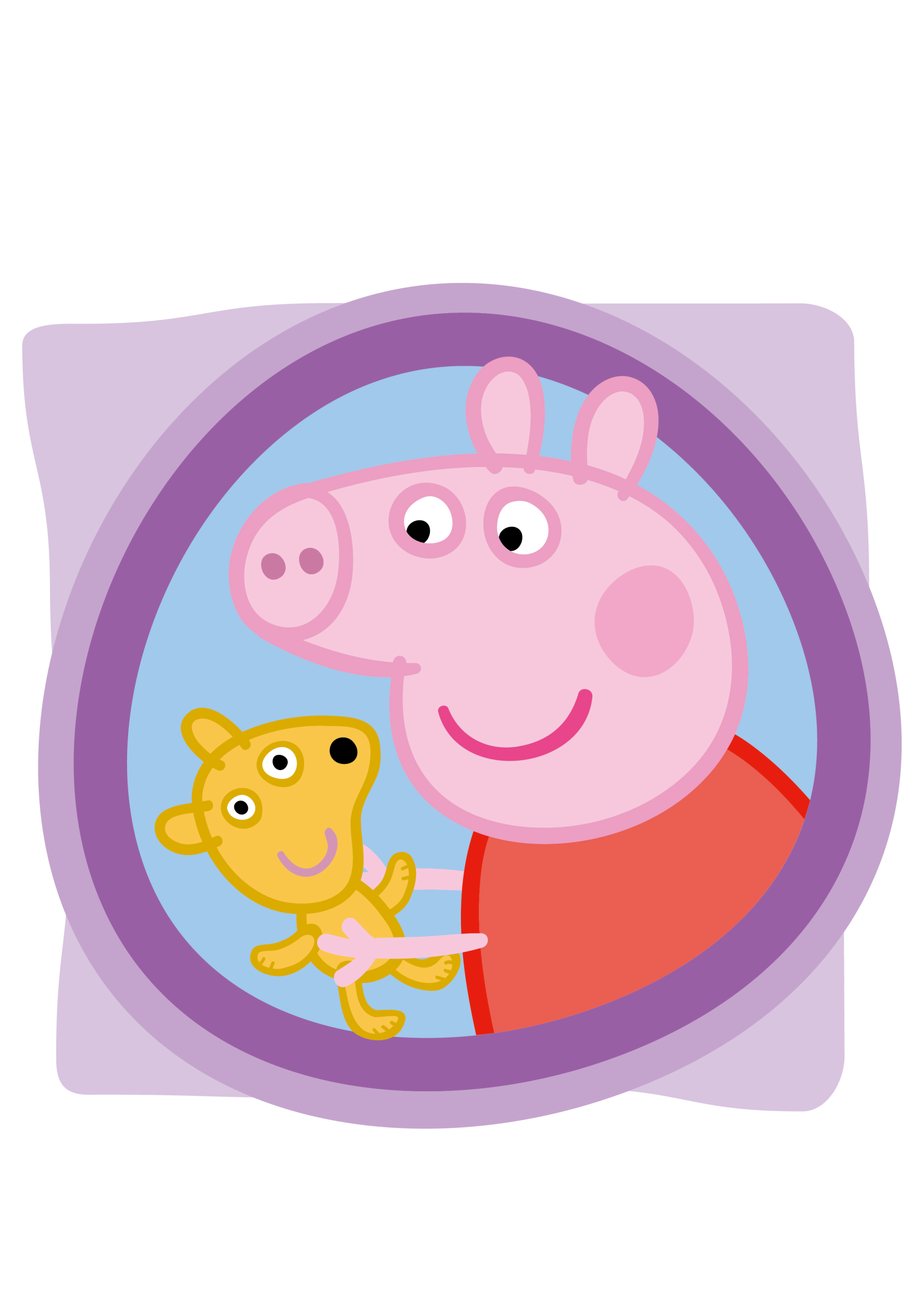 Peppa Pig With Teddy Bear Logo PNG, SVG, AI Vector – Free Download