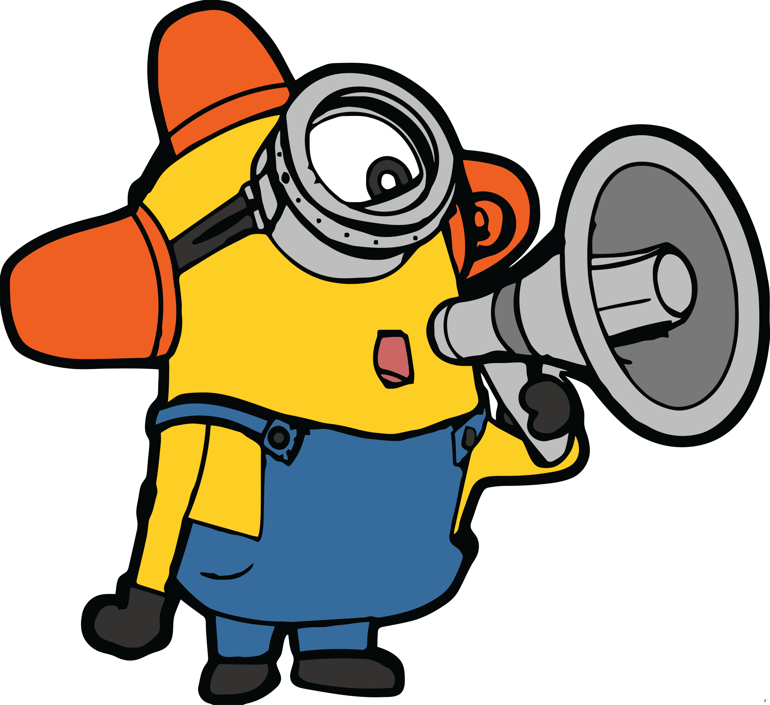 Minions Carl Megaphone Template Logo PNG, SVG, AI Vector – Free Download