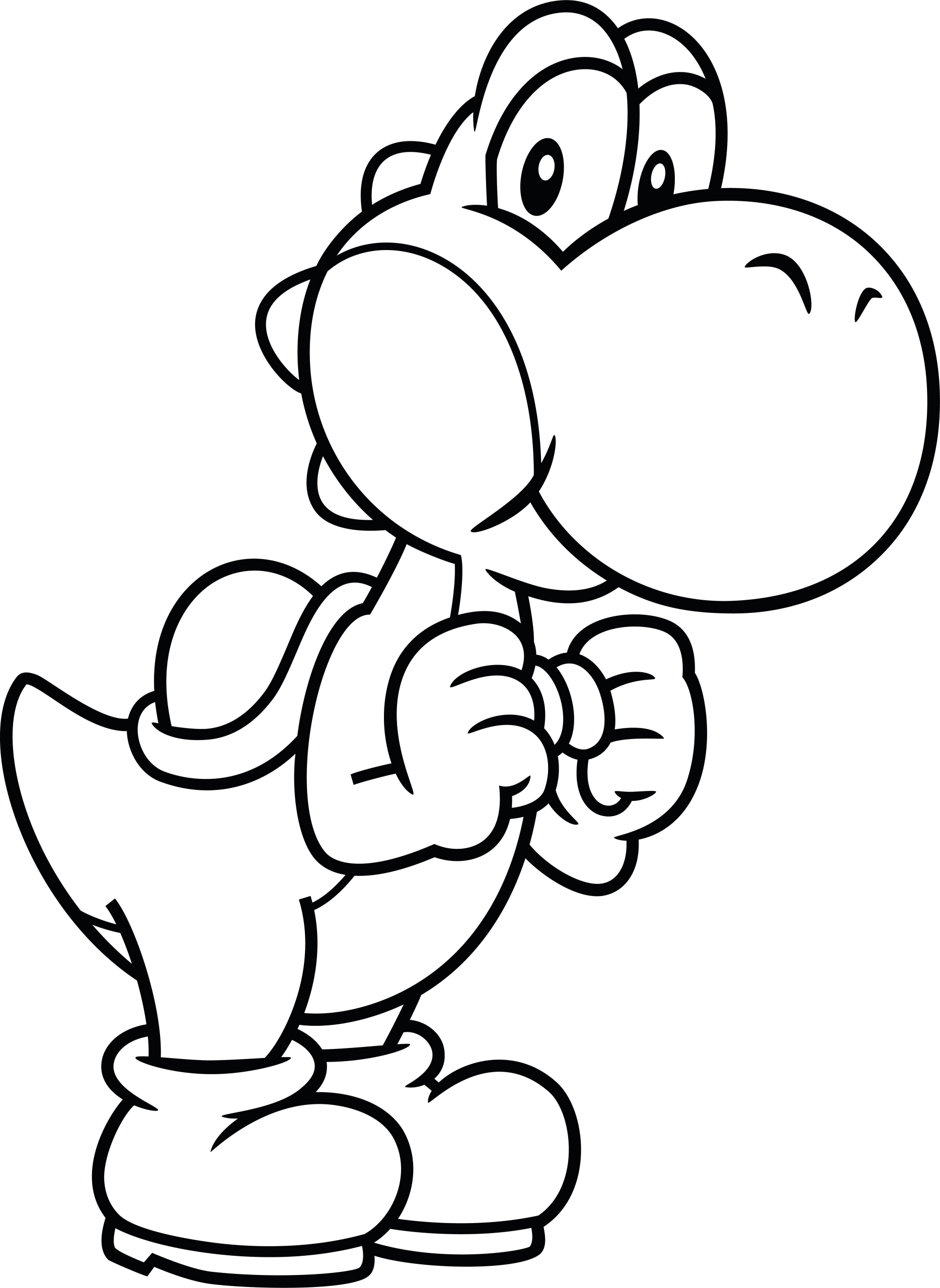 Super Mario Yoshi Outline 3 Logo PNG, SVG, AI Vector – Free Download