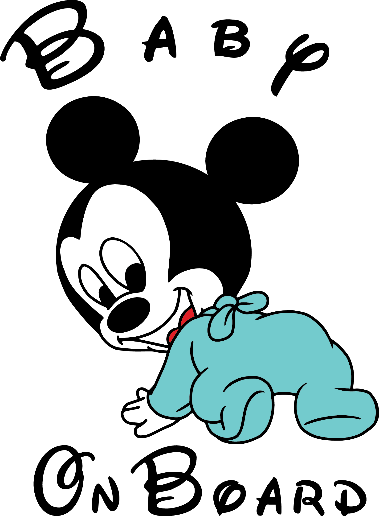 Mickey Mouse Babp On Board Mouse Logo PNG, SVG, AI Vector – Free Download