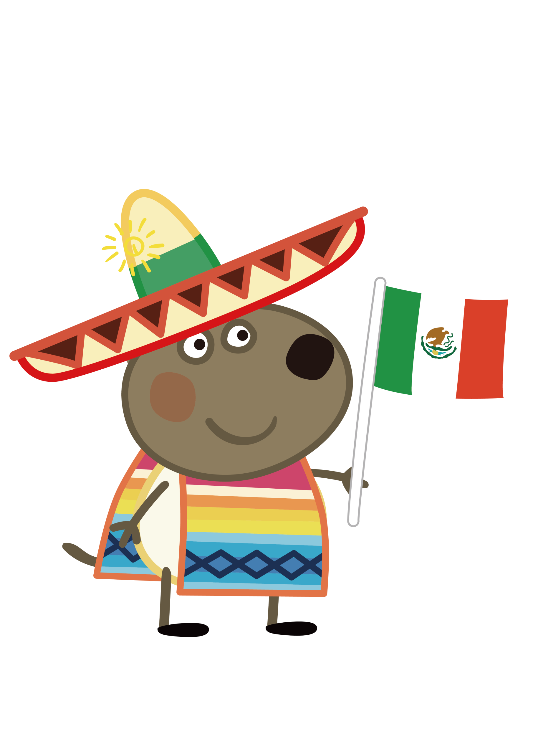 Peppa Pig Danny Dog Mexican Flag Logo PNG, SVG, AI Vector – Free Download