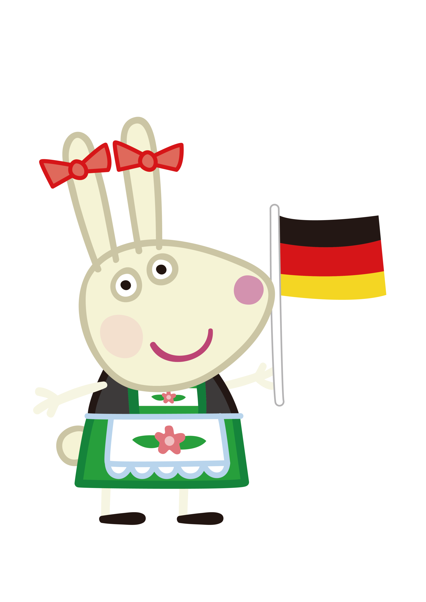 Peppa Pig Rebecca Rabbit Flag of German Logo PNG, SVG, AI Vector – Free ...