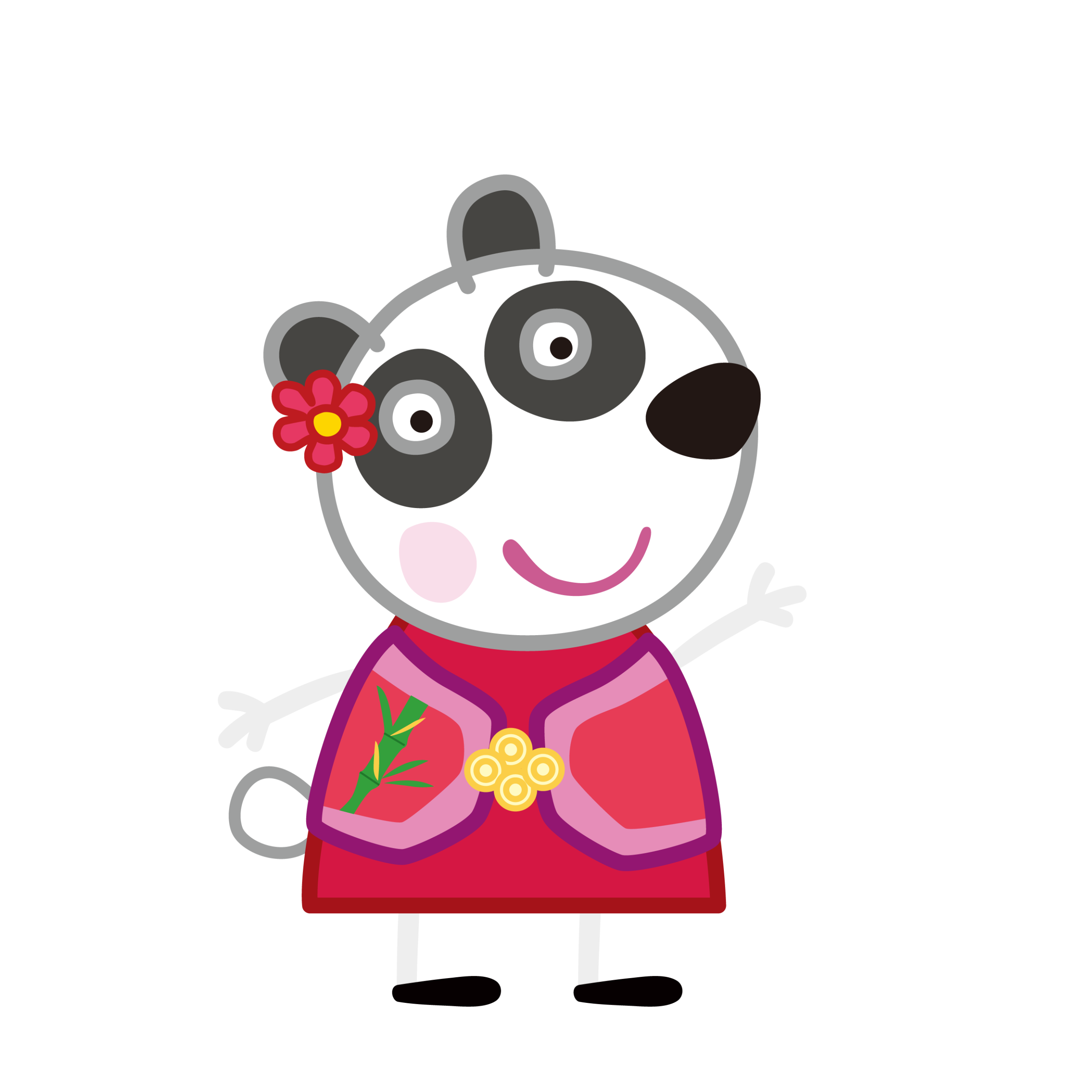 Peppa Pig Peggi Panda Celebrating Lunar New Year Logo PNG, SVG, AI ...