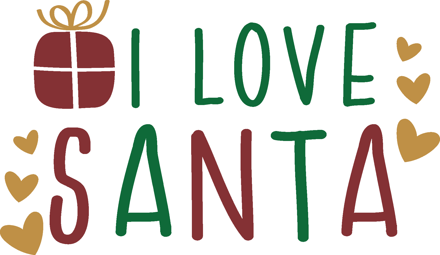 Christmas I Love Santa Logo PNG, SVG, AI Vector – Free Download