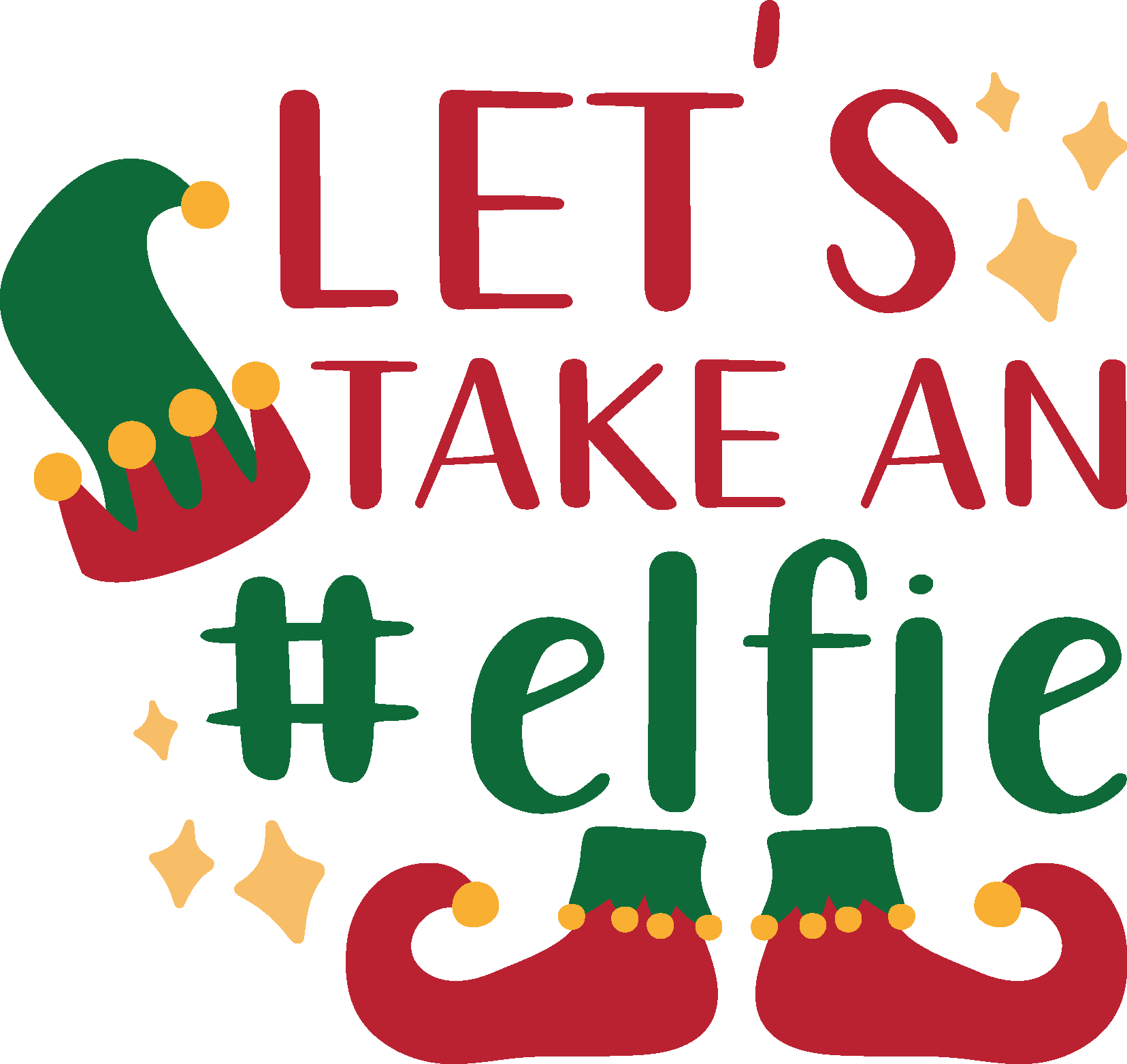 Christmas Let’s Take an Elfie Logo PNG (Transparent) SVG AI – Free Download