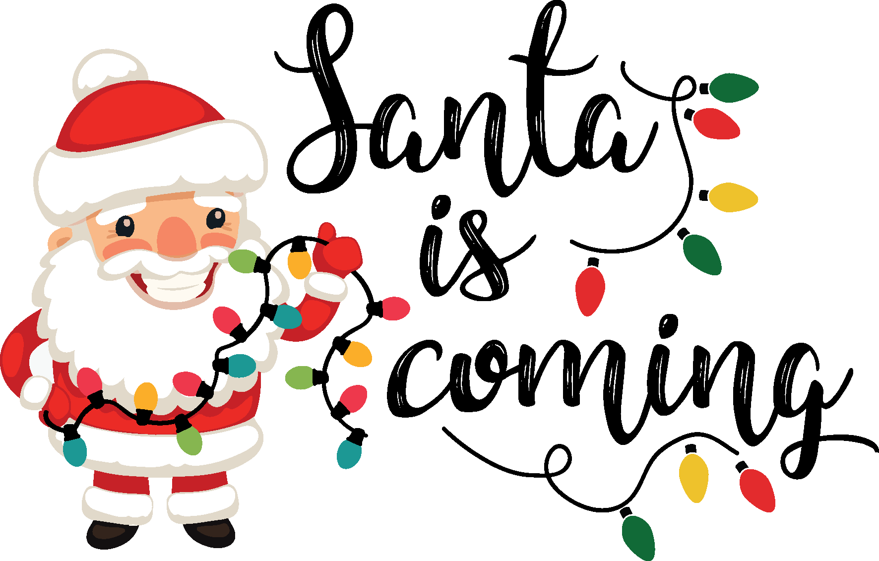 Christmas Santa Is Coming Logo PNG, SVG, AI Vector – Free Download