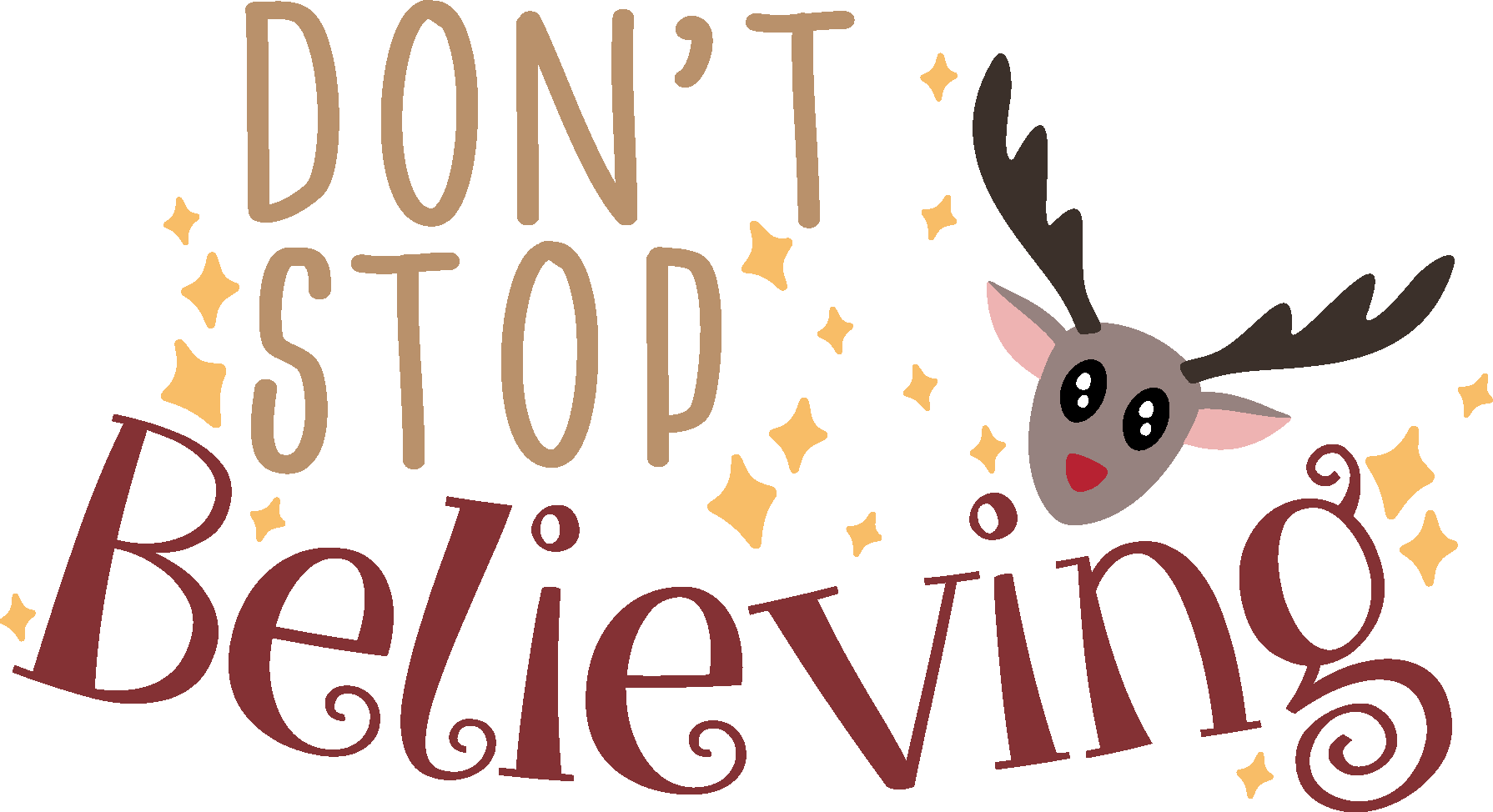 Christmas Don’t Stop Believing Logo PNG, SVG, AI Vector – Free Download