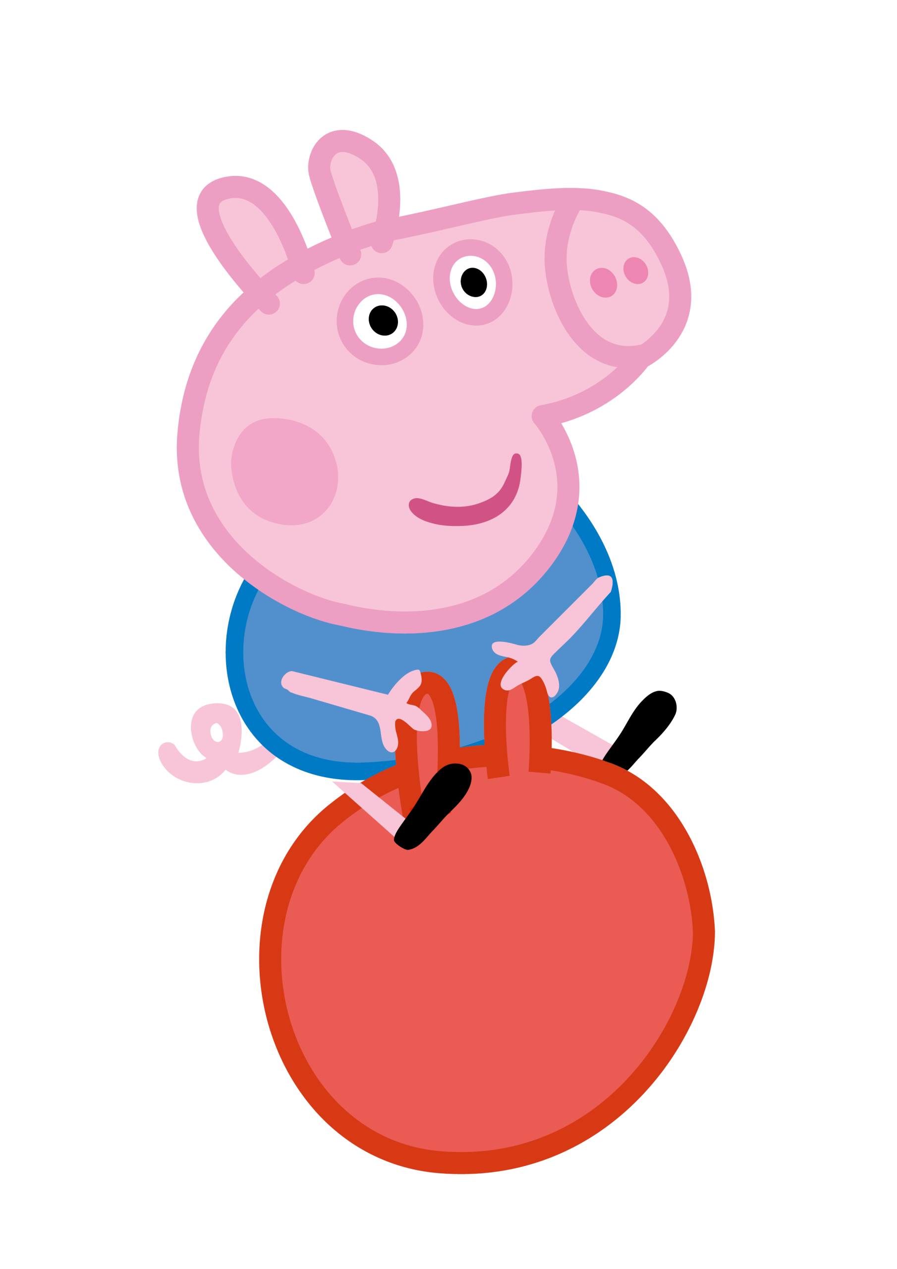 Peppa Pig George Pig red space hopper Logo PNG, SVG, AI Vector – Free ...