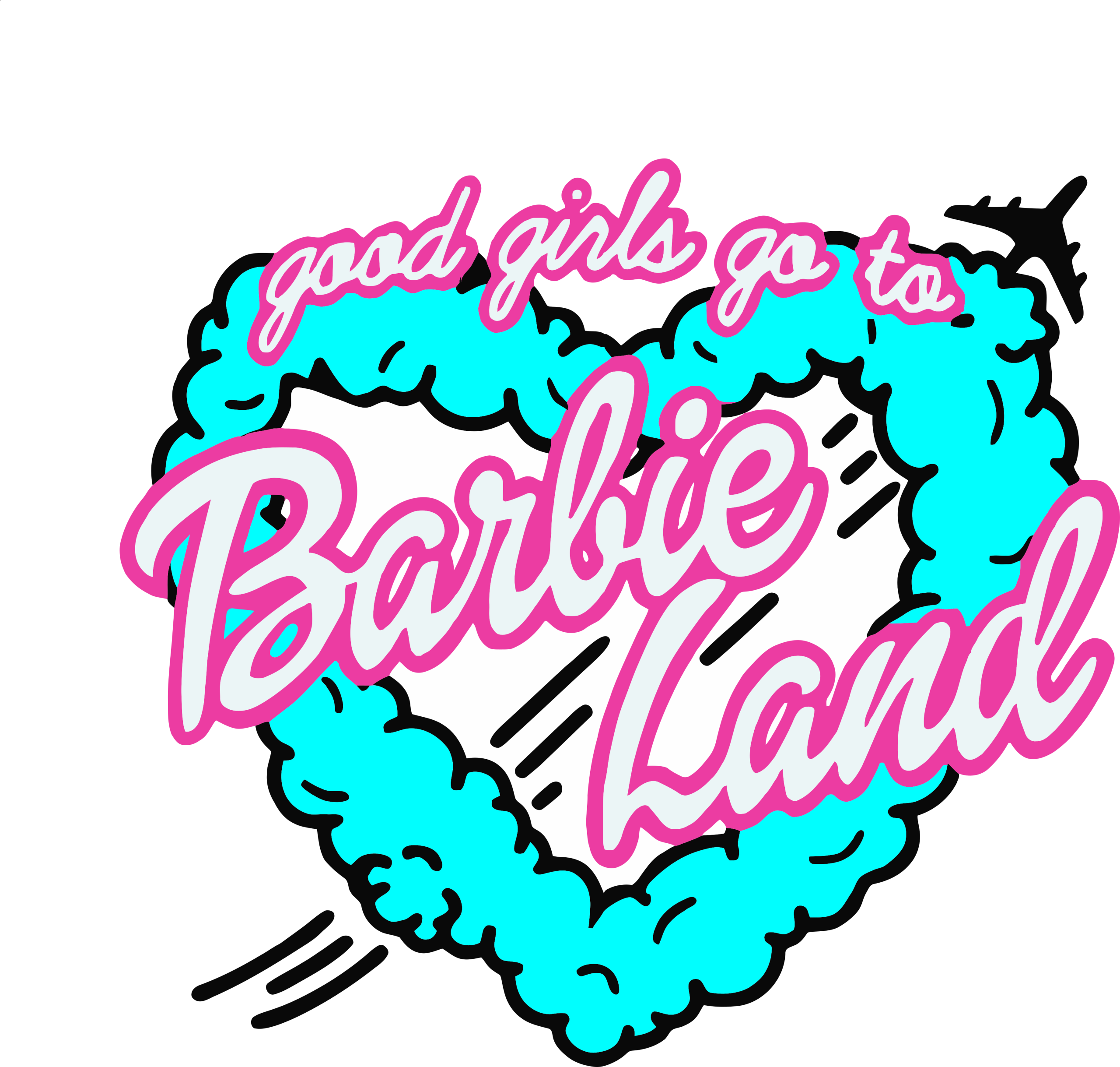 Barbie Good Girls Go To Barbie Land Text Logo PNG, SVG, AI Vector ...