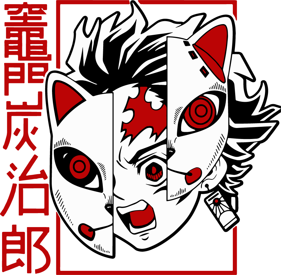 Demon Slayer Tanjiro Kamado Outline 2 Logo PNG, SVG, AI Vector – Free ...