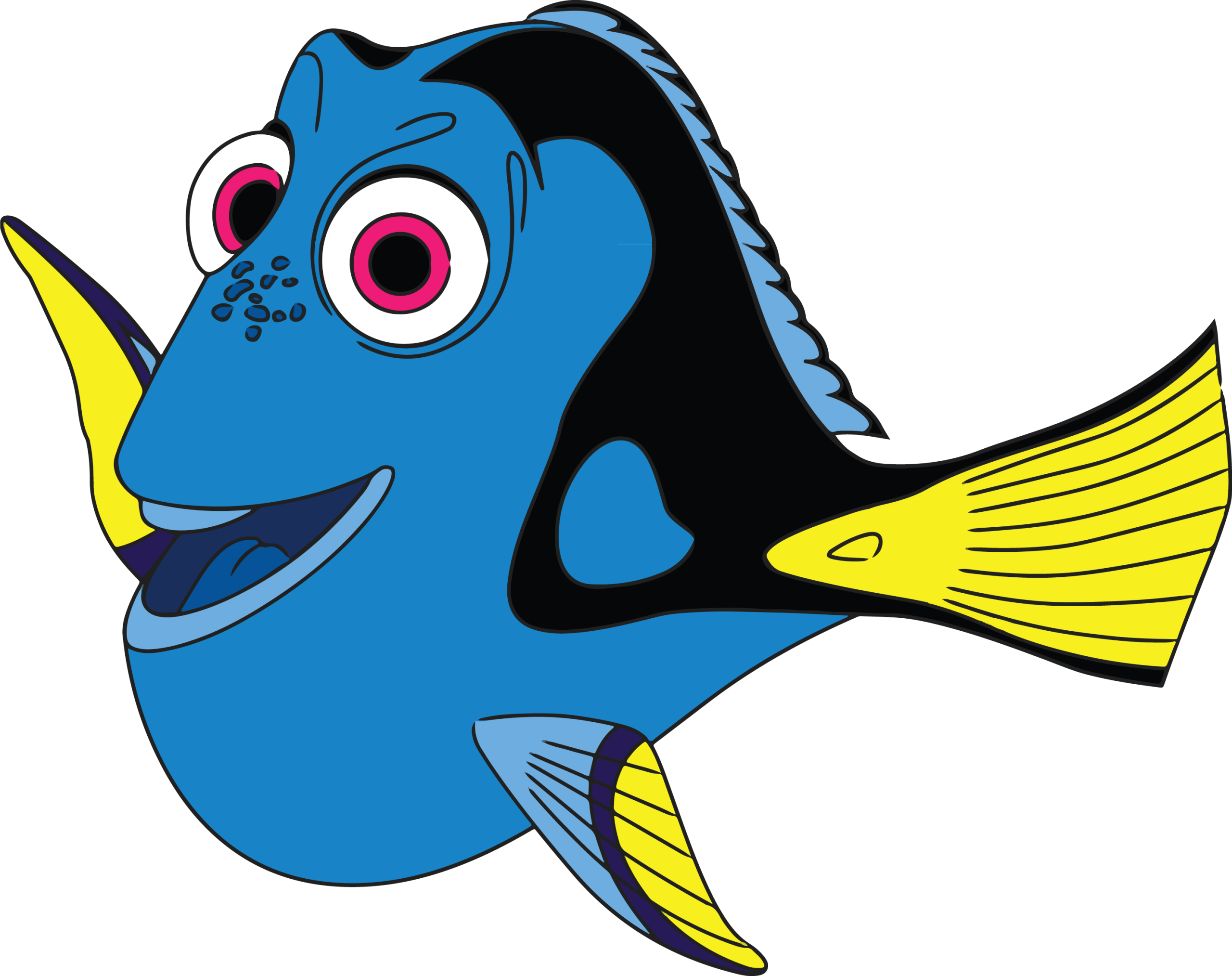 Finding Nemo Dory Smiling Logo PNG, SVG, AI Vector – Free Download