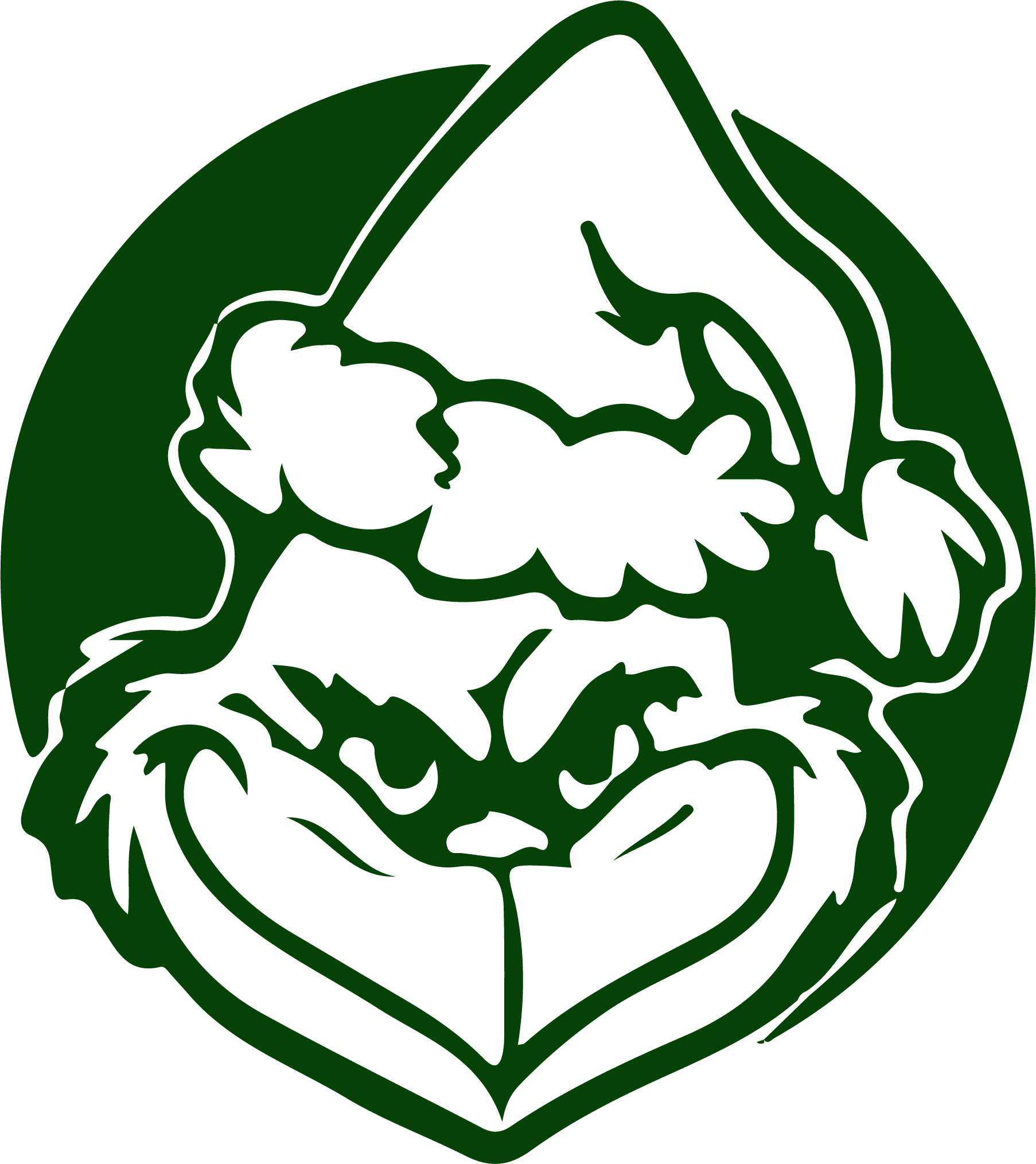 Grinch Christmas Face Logo PNG, SVG, AI Vector – Free Download