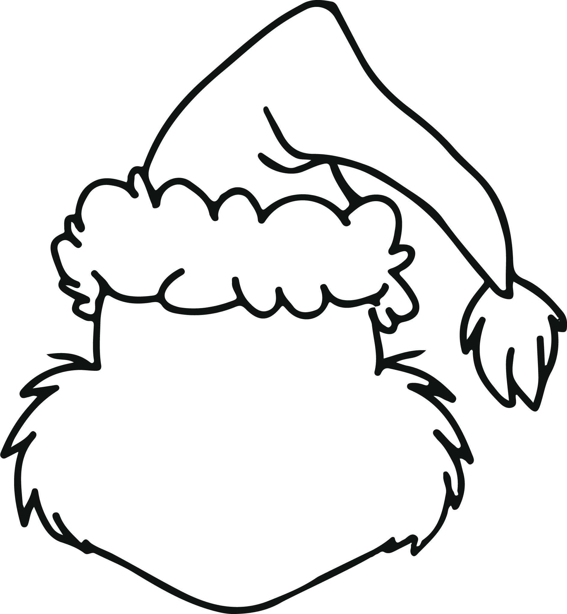 Grinch Christmas Face Outline Logo PNG, SVG, AI Vector – Free Download