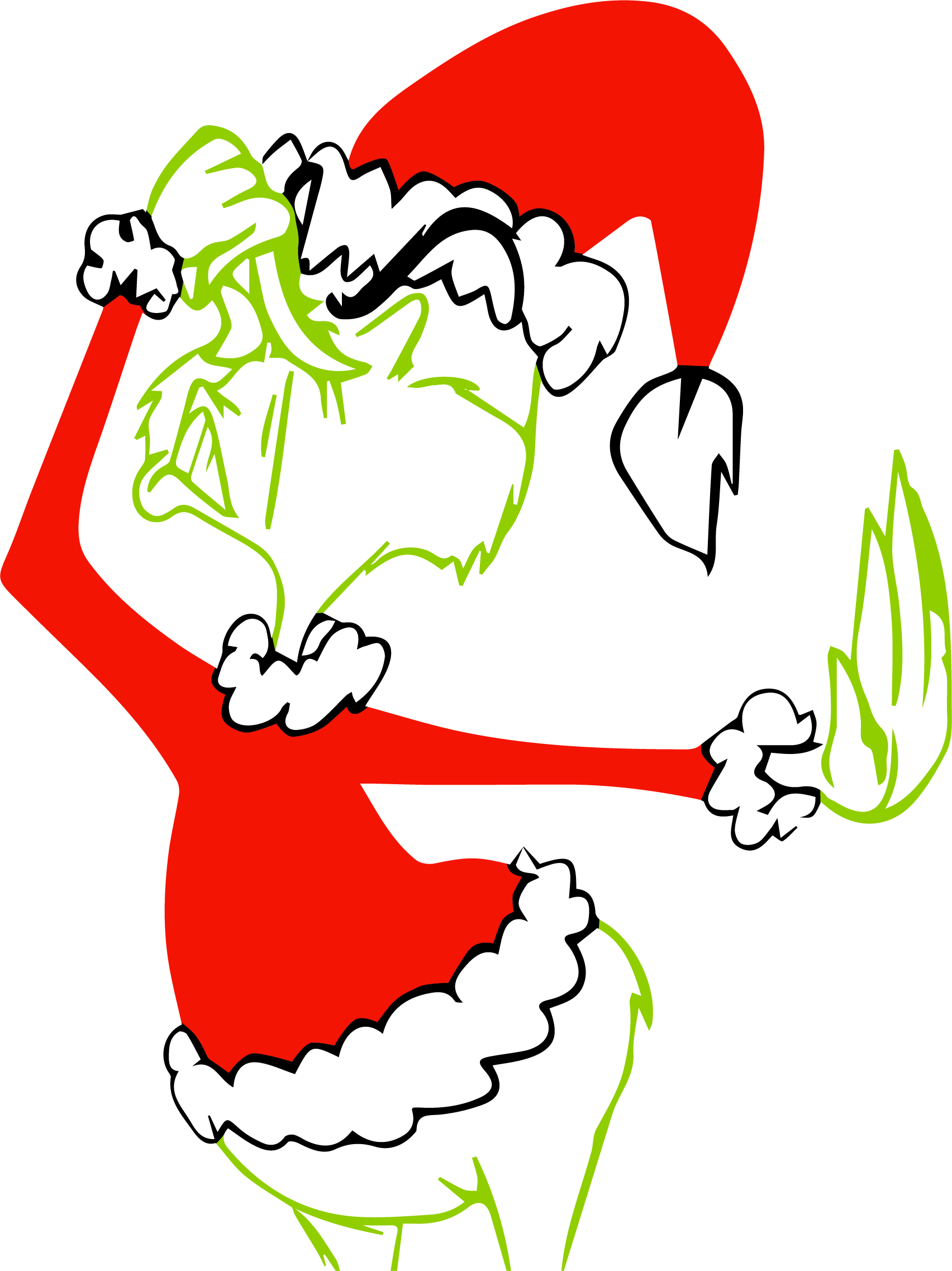 Grinch Christmas Cynical Outline Logo PNG, SVG, AI Vector – Free Download