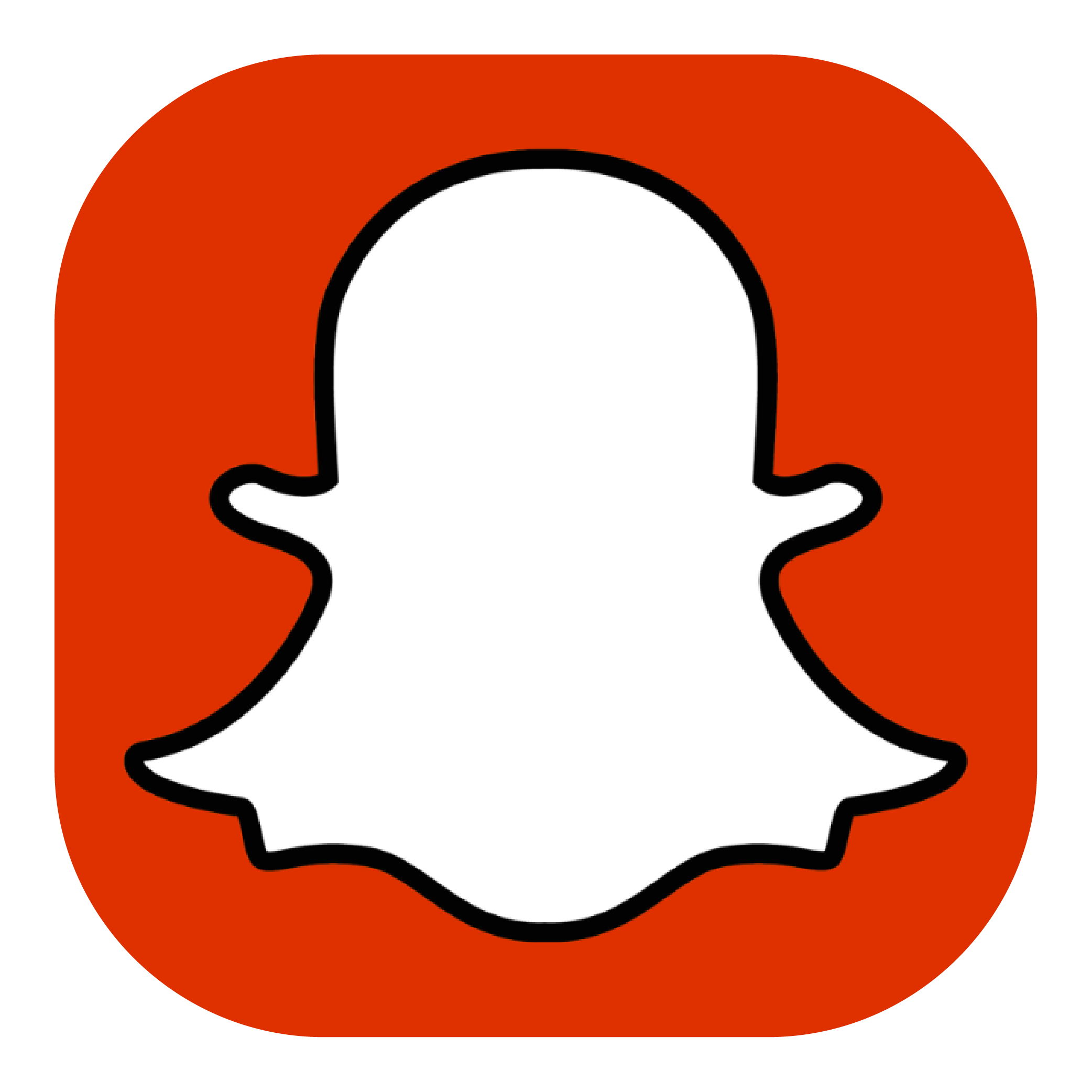 HD Red Snapchat Square App Logo PNG, SVG, AI Vector – Free Download