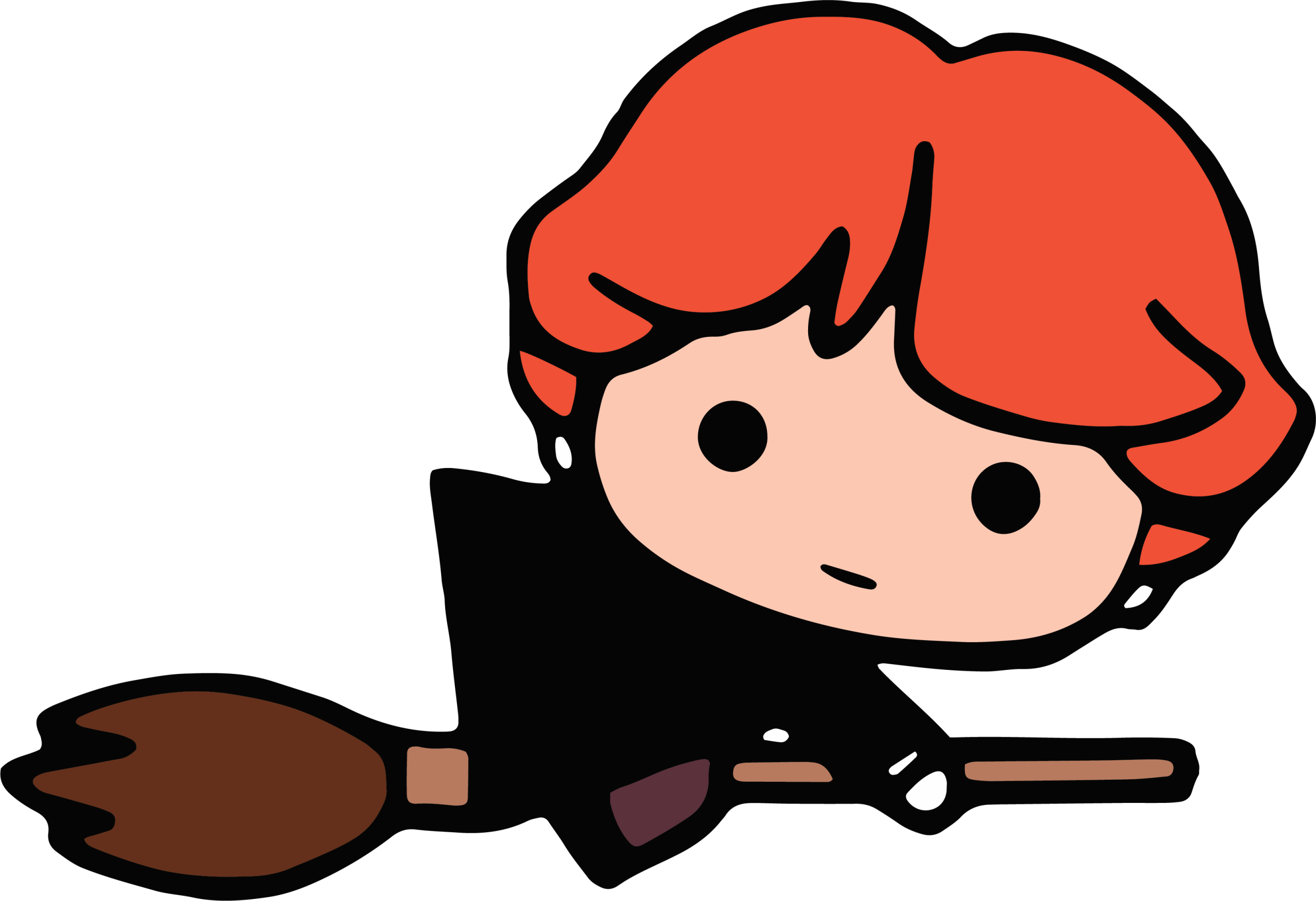 Harry Potter Ron Weasley On Broomstick Logo PNG, SVG, AI Vector – Free ...