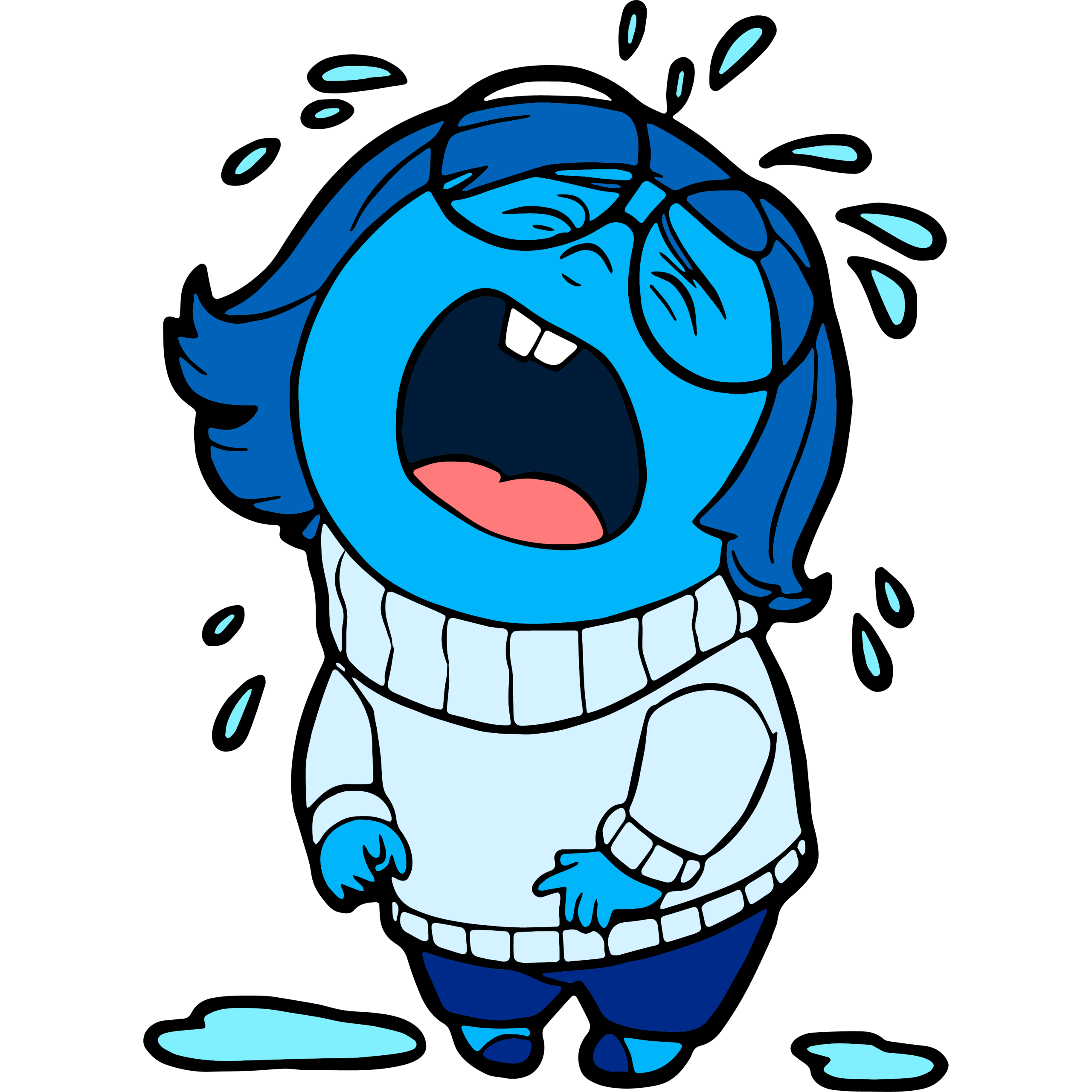 Inside Out Sadness Crying Logo PNG (Transparent) SVG AI – Free Download