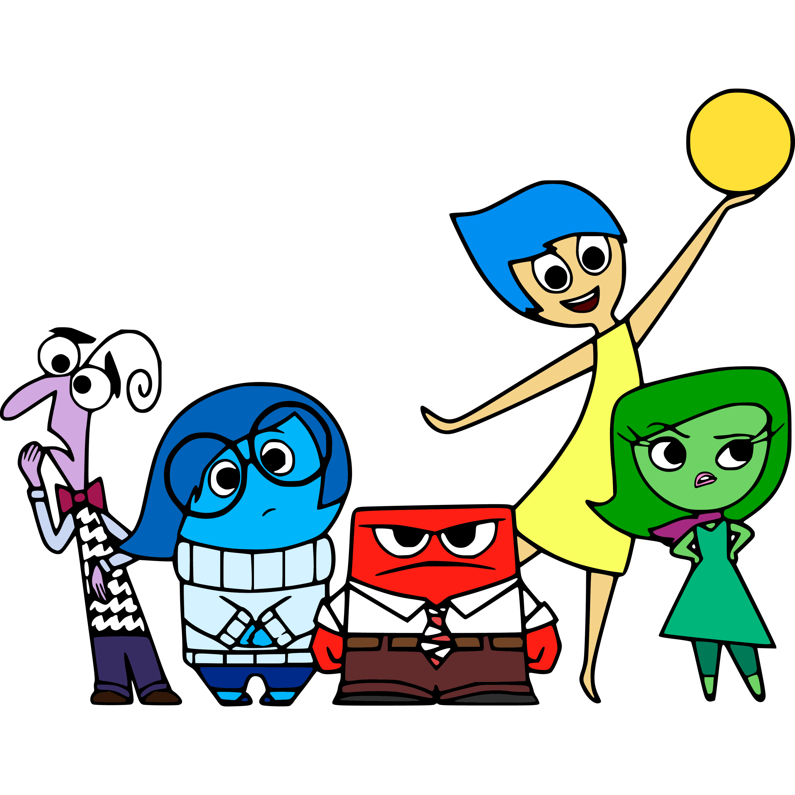 Inside Out Disgust, Fear, Anger, Sadness and Joy Logo PNG, SVG, AI ...