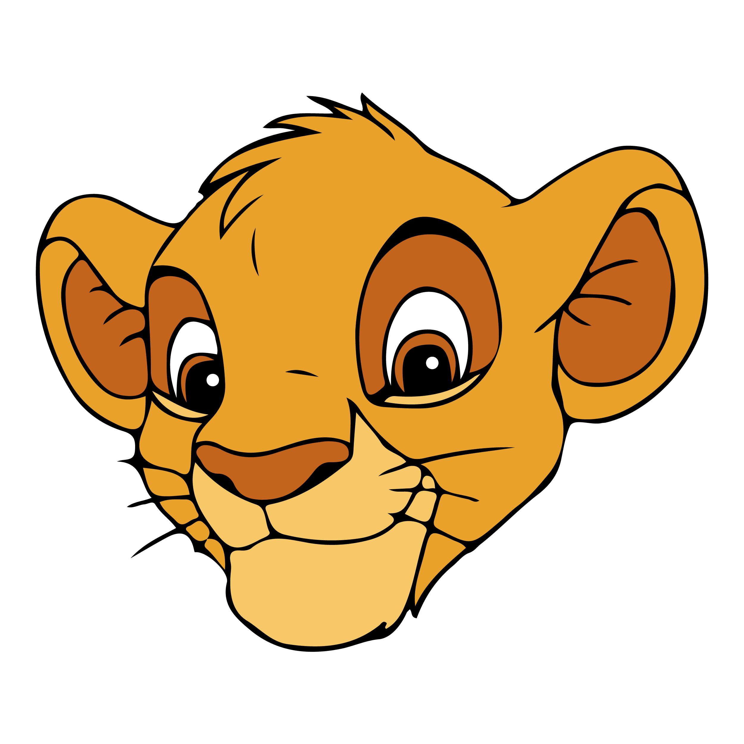 Lion King Simba Cub Face Logo PNG, SVG, AI Vector – Free Download