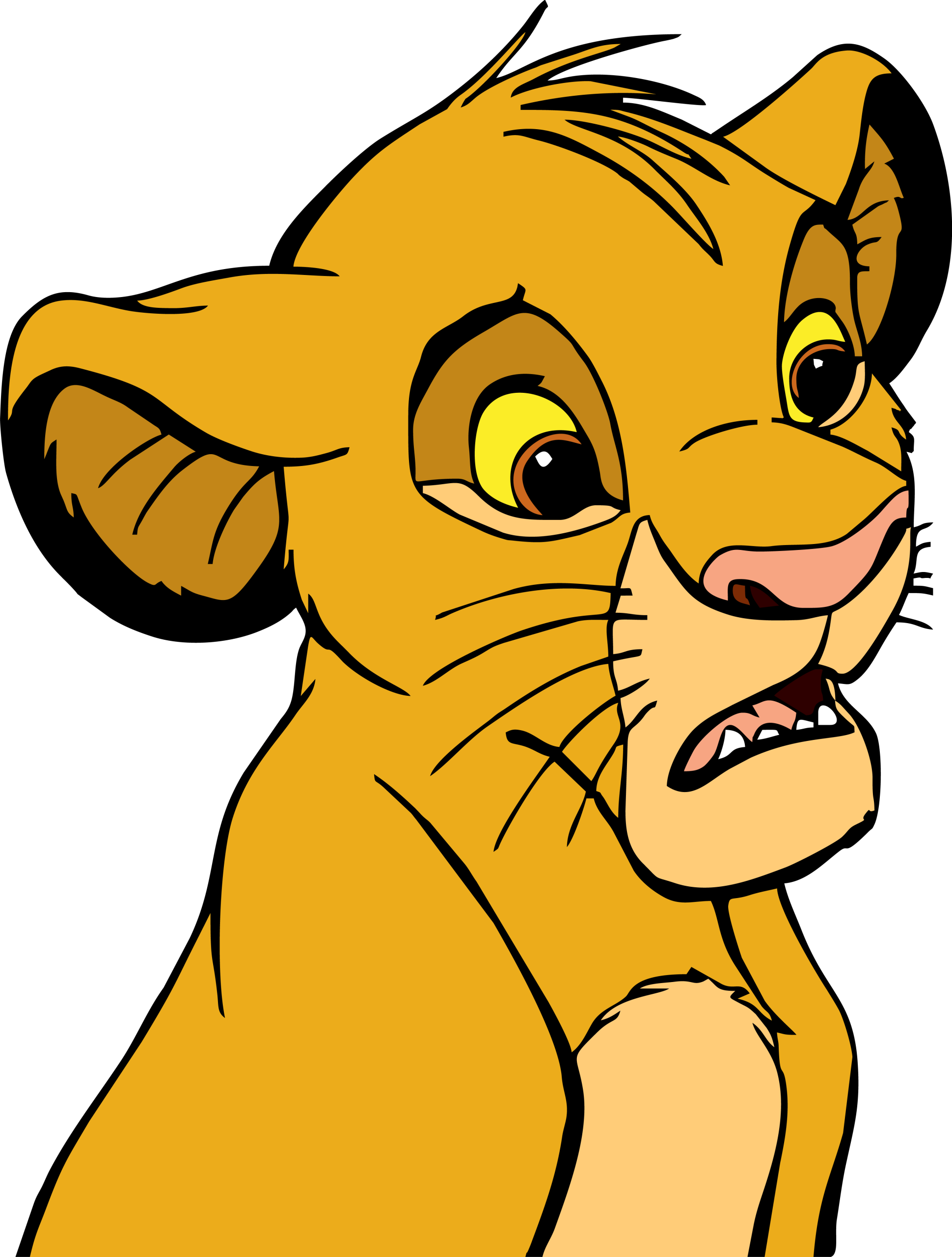 Lion King Simba Cub Face 2 Logo PNG (Transparent) SVG AI – Free Download