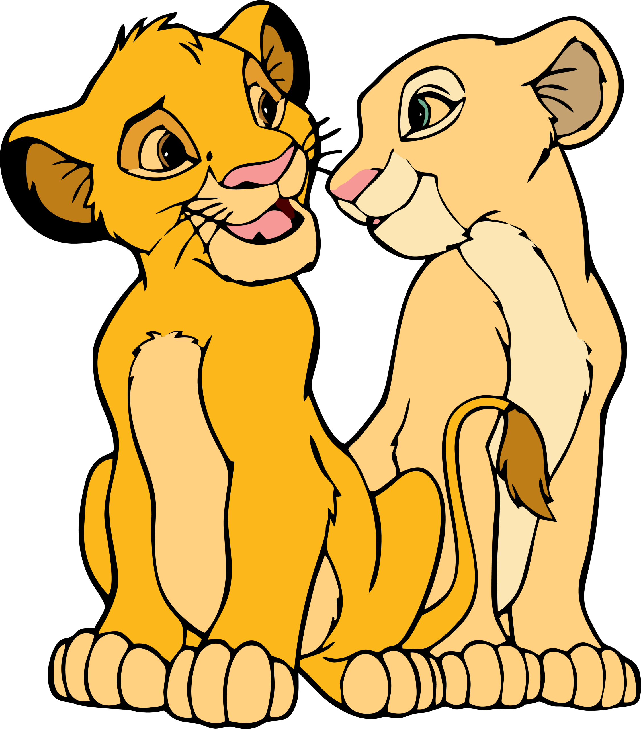 Lion King Simba and Nala Cub Love 2 Logo PNG (Transparent) SVG AI ...