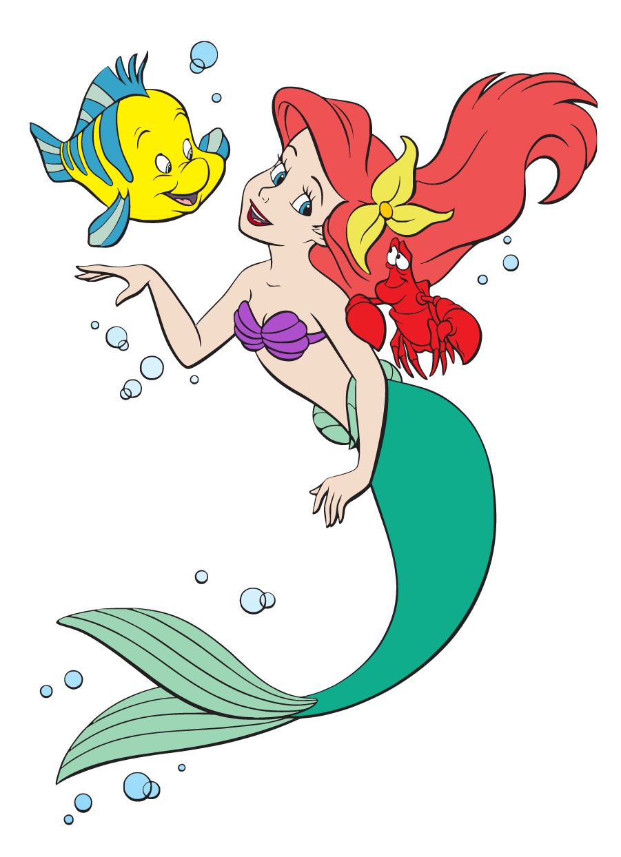 The Little Mermaid Ariel And Flounder Logo PNG, SVG, AI Vector – Free ...