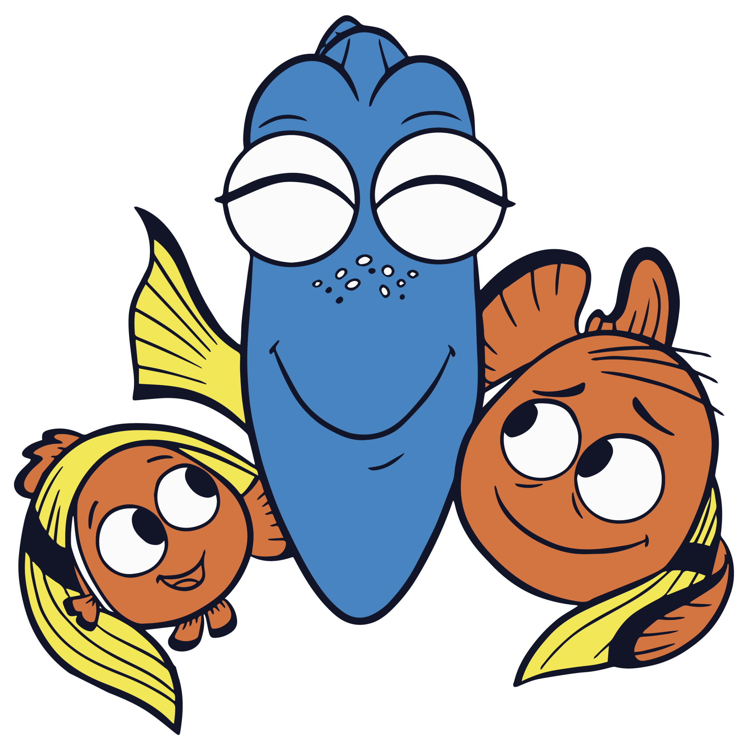 Finding Nemo, Dory and Marlin Logo PNG, SVG, AI Vector – Free Download