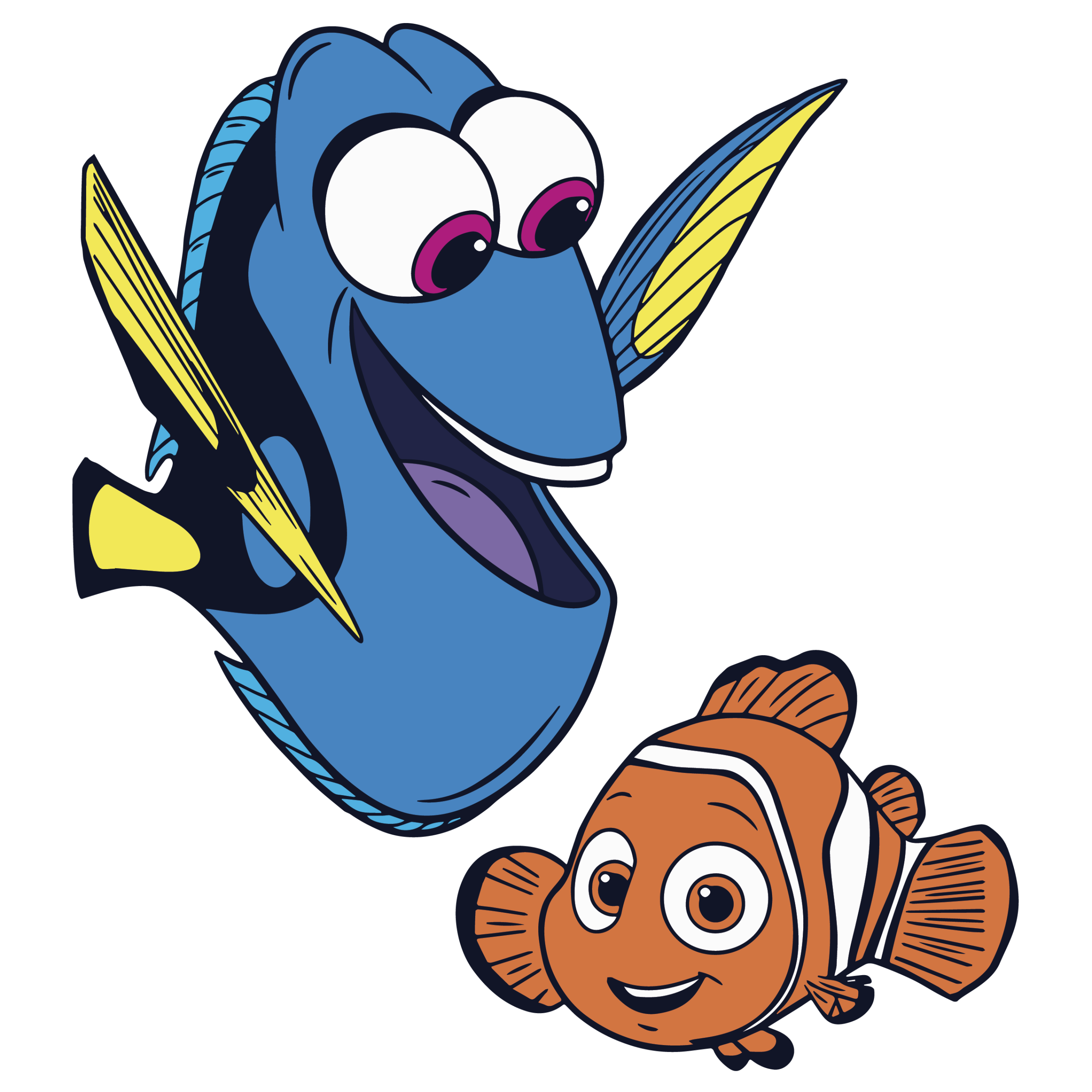 Finding NemoDory and Marlin 2 Logo PNG, SVG, AI Vector – Free Download
