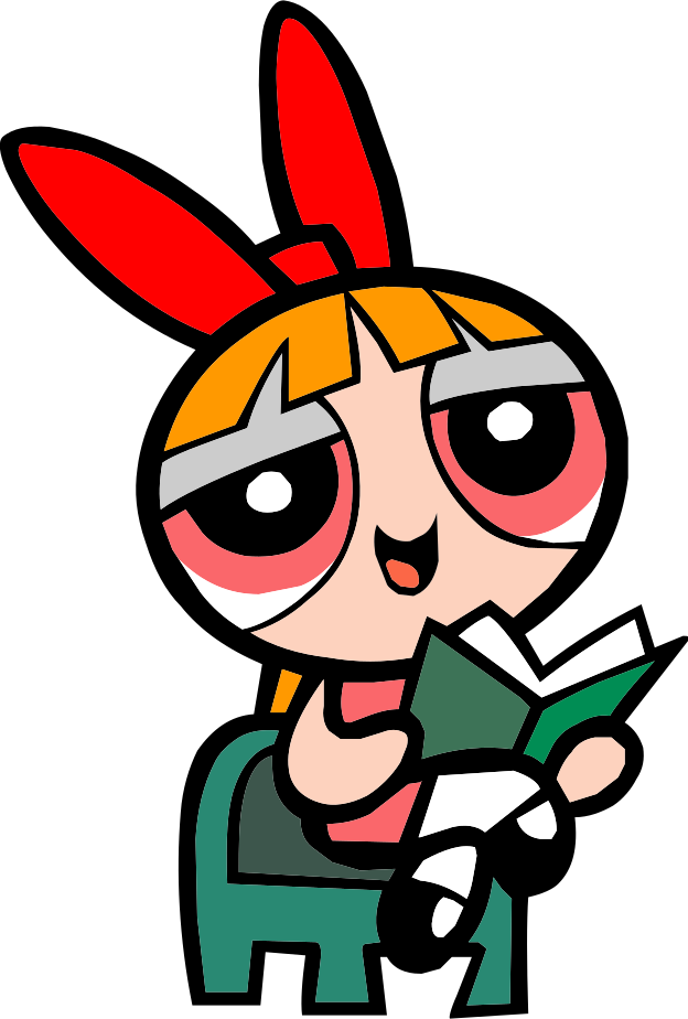 Powerpuff Girls Blossom Reading Book Logo PNG, SVG, AI Vector – Free ...