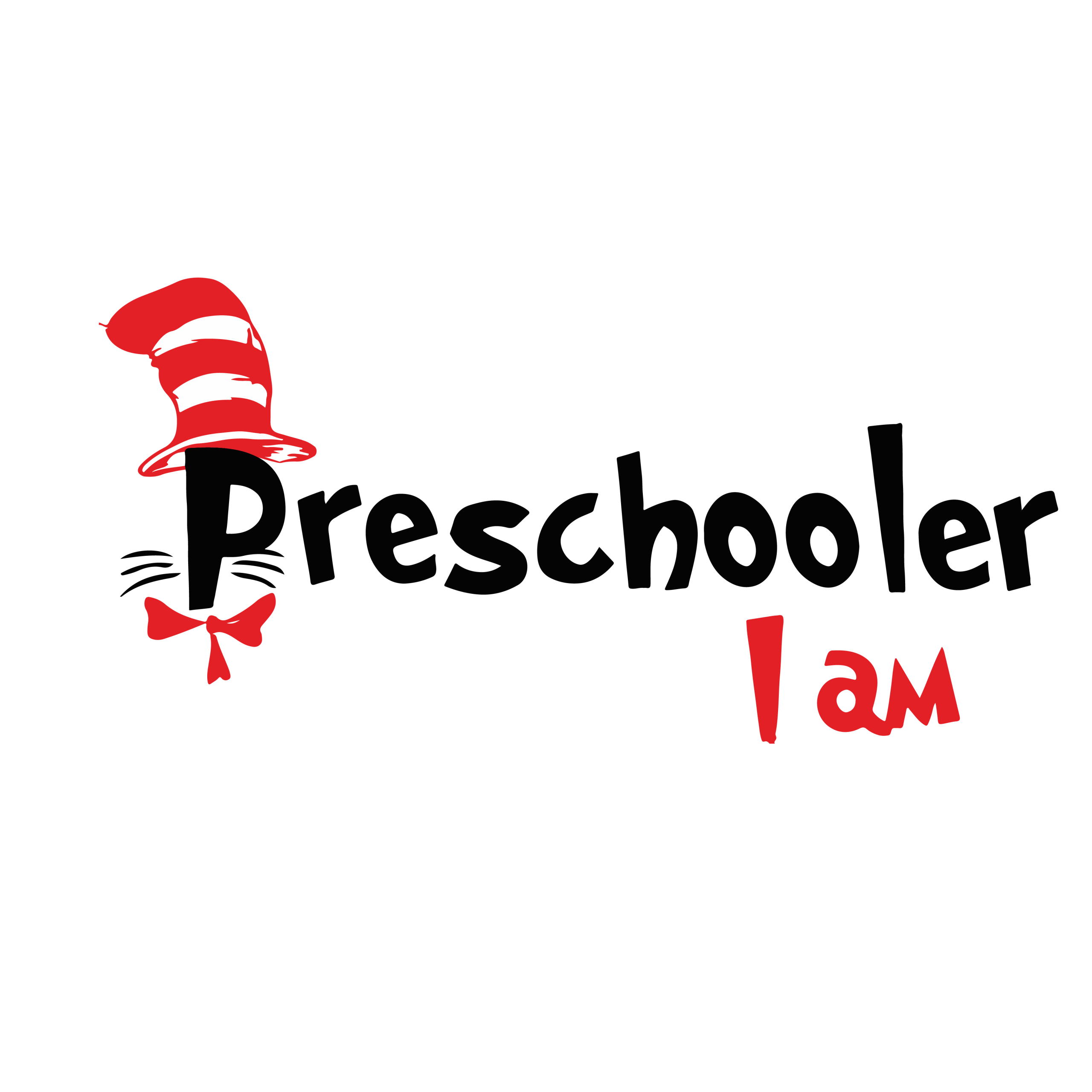 Dr.Seuss Cat In Tha Hat Preschooler Logo PNG, SVG, AI Vector – Free ...