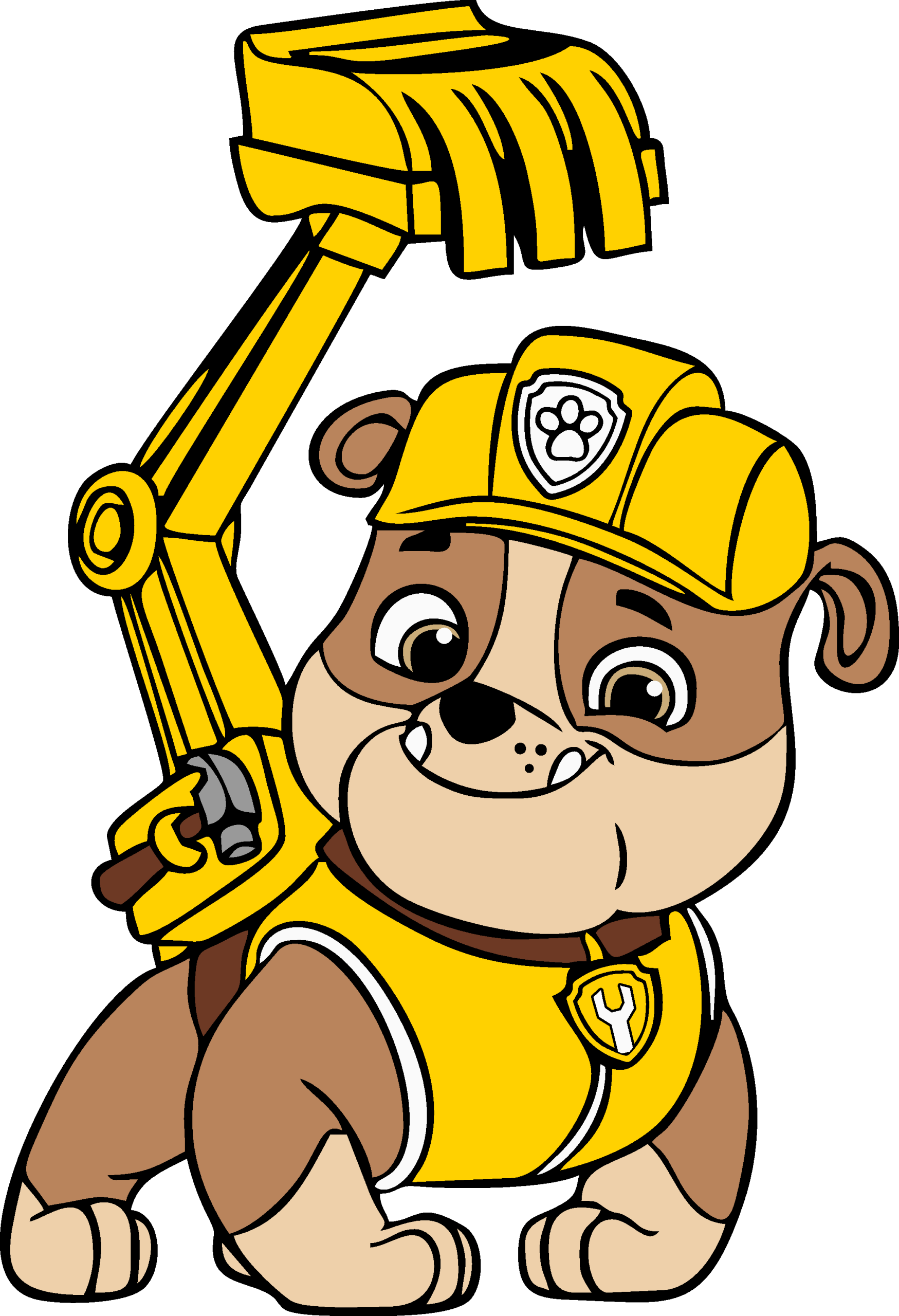 Paw Patrol Rubble Bull Dog Logo PNG, SVG, AI Vector – Free Download