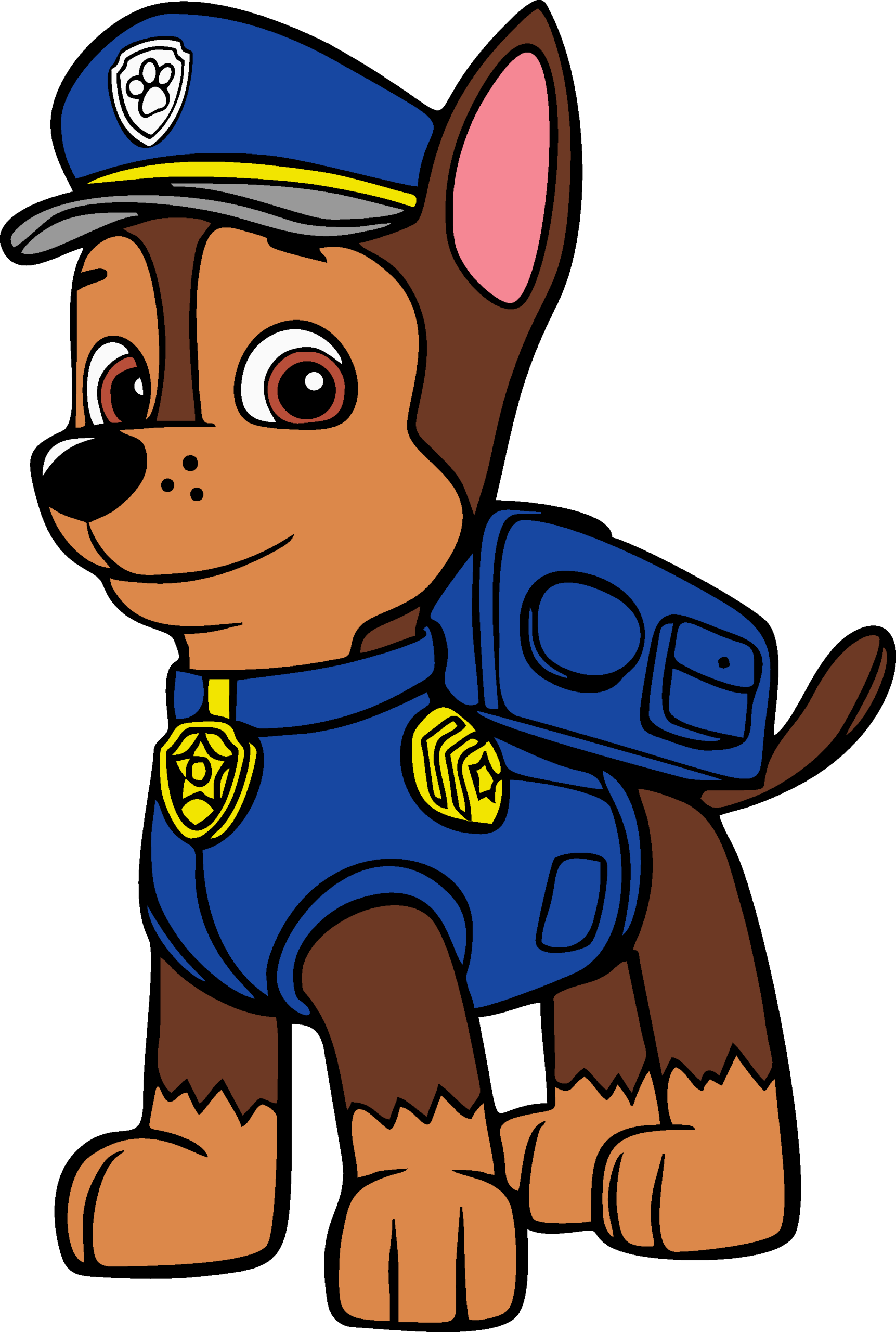 Paw Patrol Chase Police Dog Logo PNG, SVG, AI Vector – Free Download