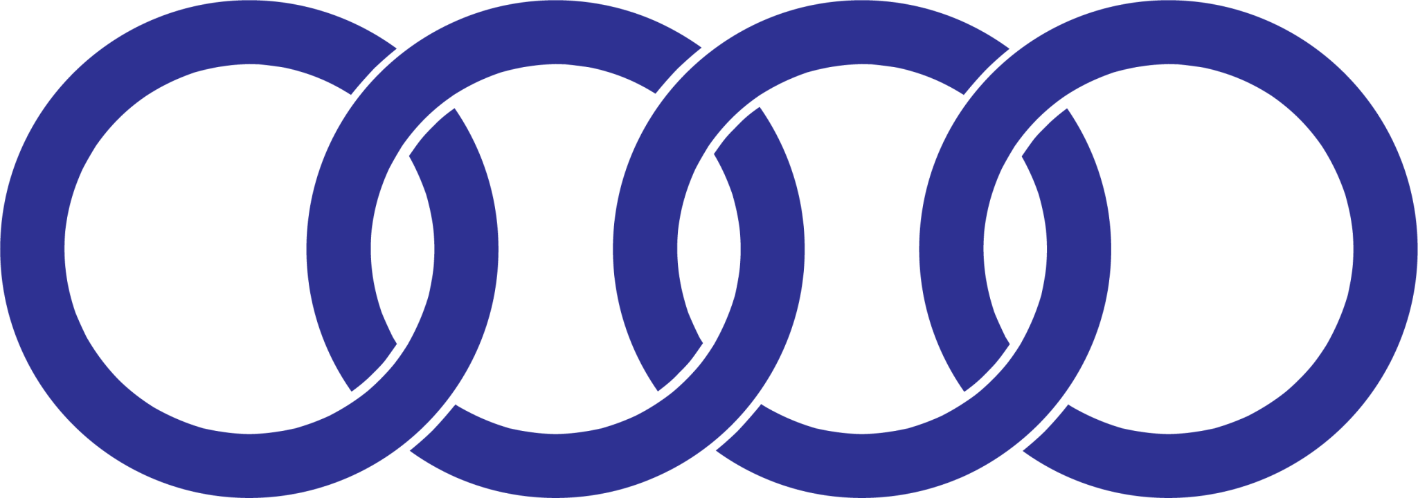 This logo has a transparent background and the 4 circles are in blue ...